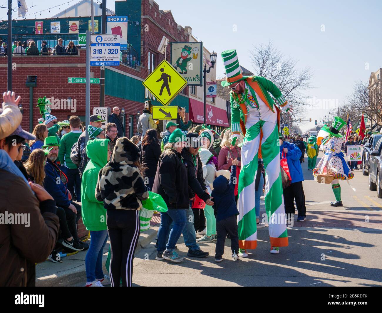 Forest Park, Illinois USA. 8th March, 2020. A man dressed as a ...