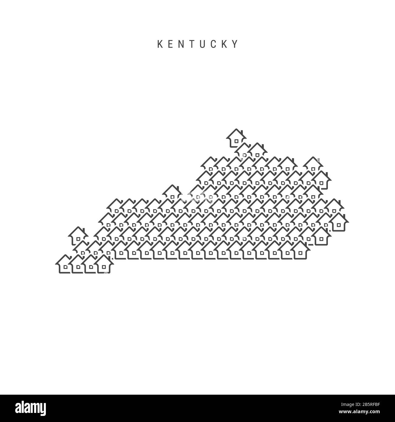 Map of kentucky Black and White Stock Photos & Images - Alamy