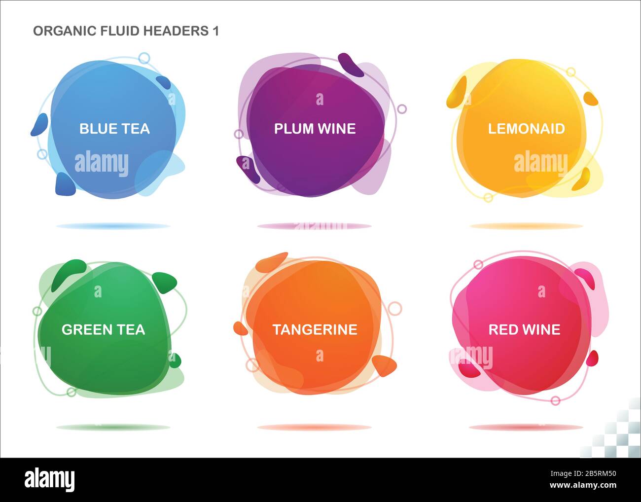 Abstract liquid shapes. Organic flowing forms. Vivid fluid background ...