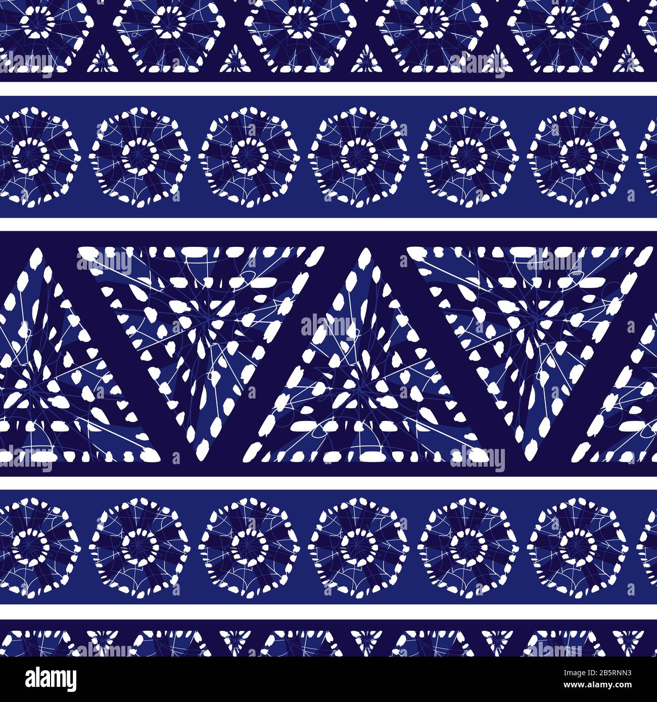 Vector blue shibori triangle and octagon stripes abstract seamless ...