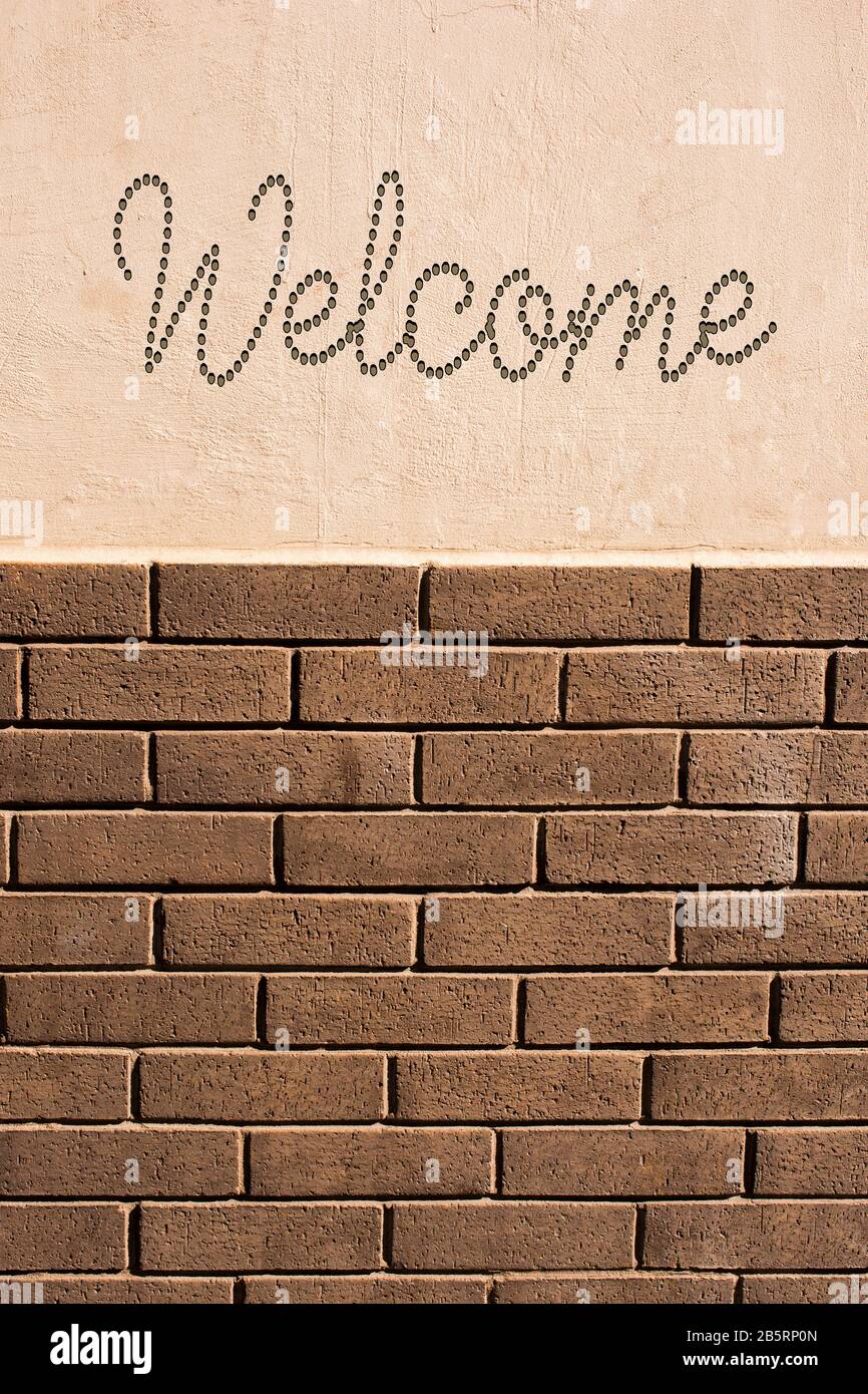 Welcome text wording on a background for business concept Stock Photo ...
