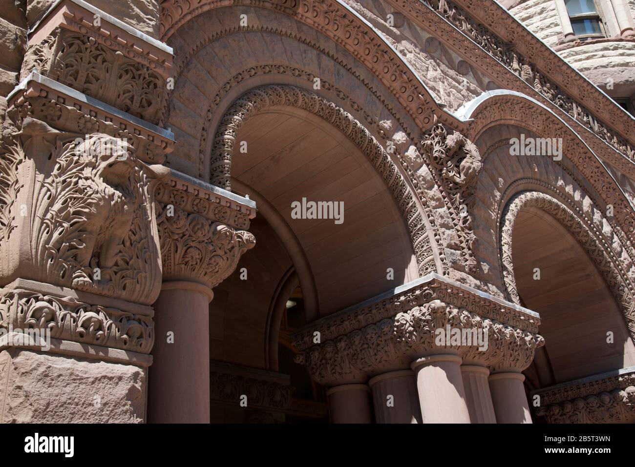 Gothic style building - stone arches Stock Photo - Alamy