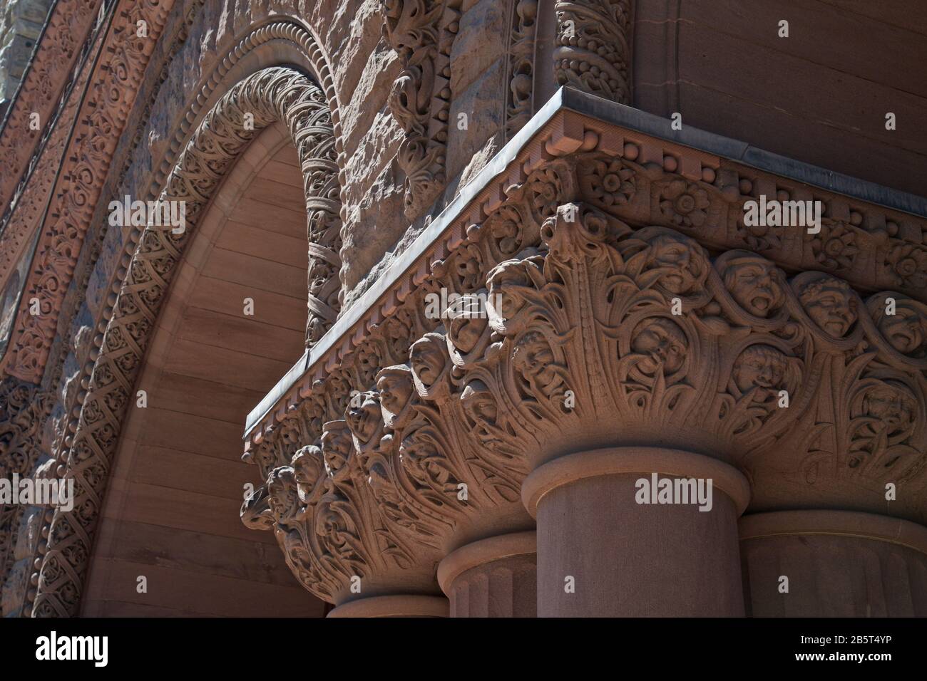 Gothic style building - stone arches Stock Photo - Alamy