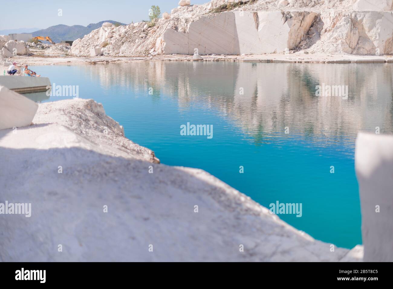 Landscape in the mountains of marble rocks Stock Photo - Alamy