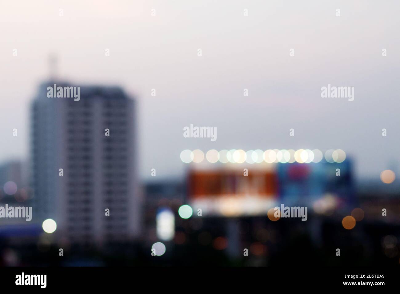 Urban buildings with blurred images Stock Photo - Alamy