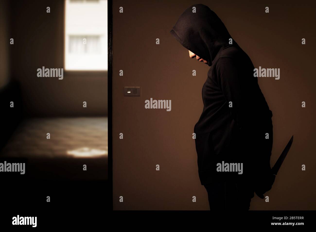 Anonymous person in bedroom hi-res stock photography and images - Alamy