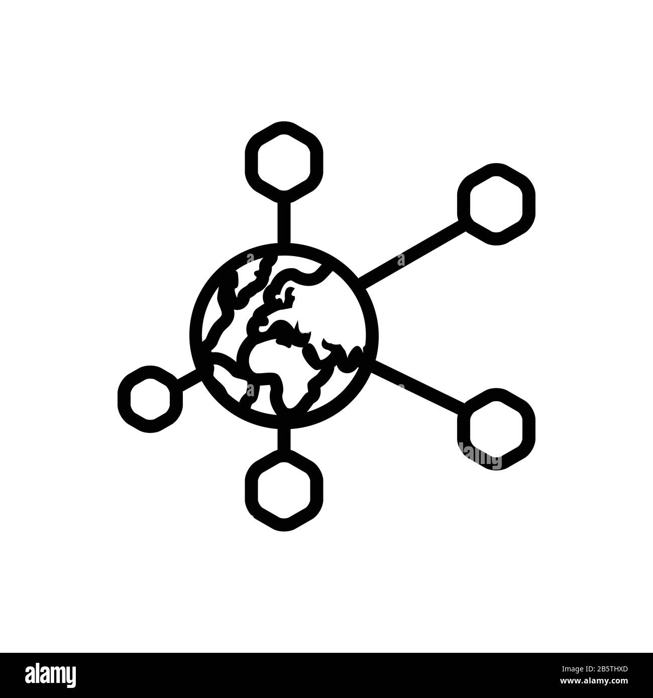 Global network icon hi-res stock photography and images - Alamy