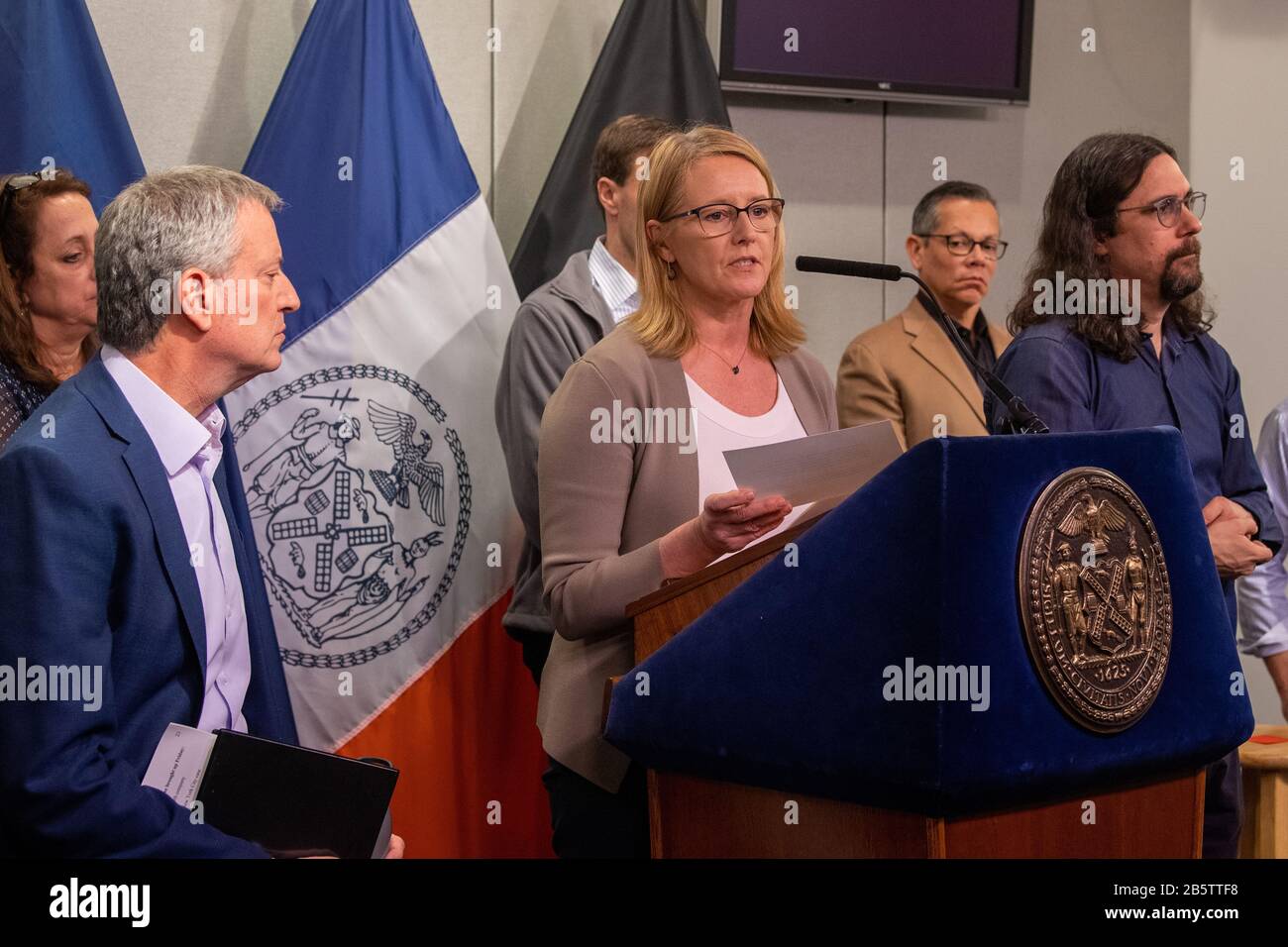 BROOKLYN NY, MARCH 08: EMC Commissioner Deanne Criswell talks at a ...