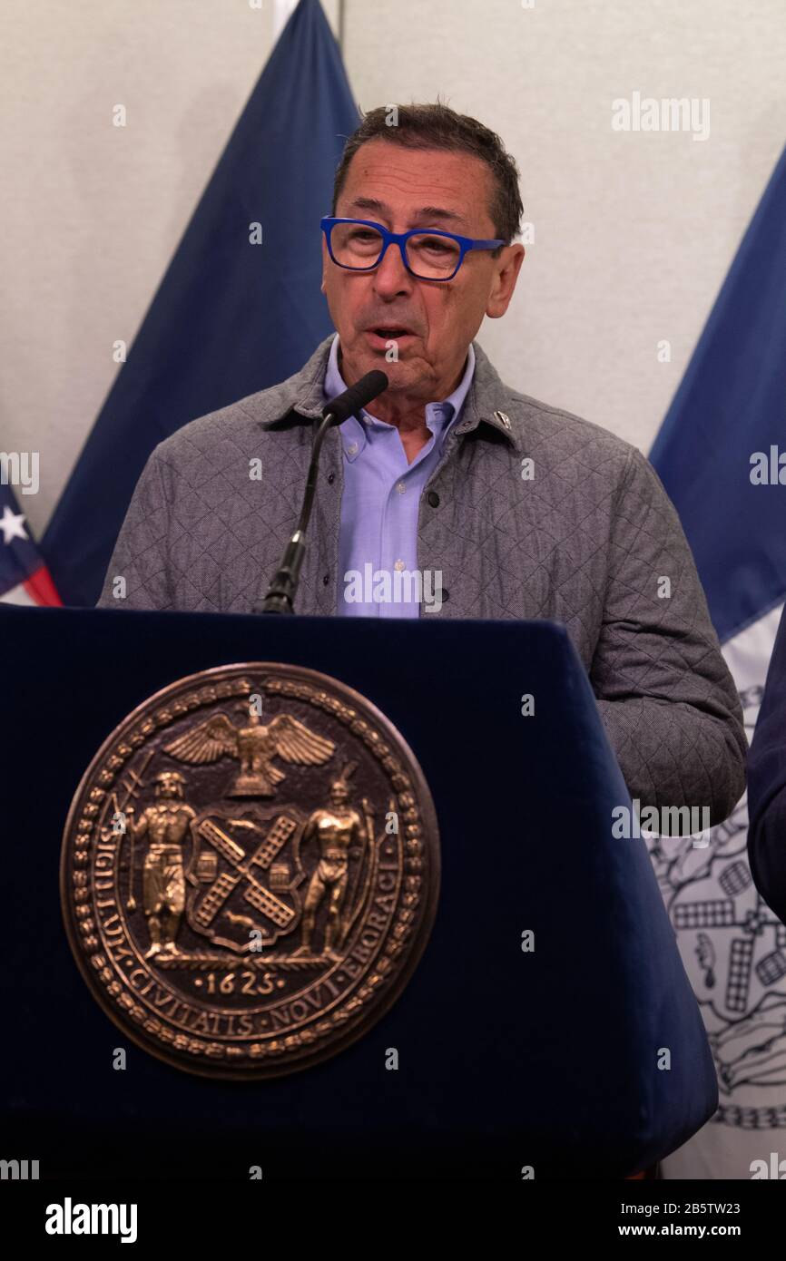 BROOKLYN NY, MARCH 08: FDNY Commissioner Daniel Nigro talks at a press ...