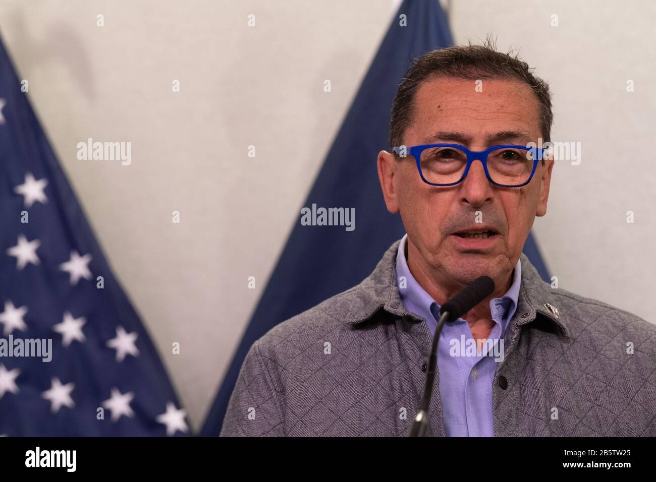 BROOKLYN NY, MARCH 08: FDNY Commissioner Daniel Nigro talks at a press ...