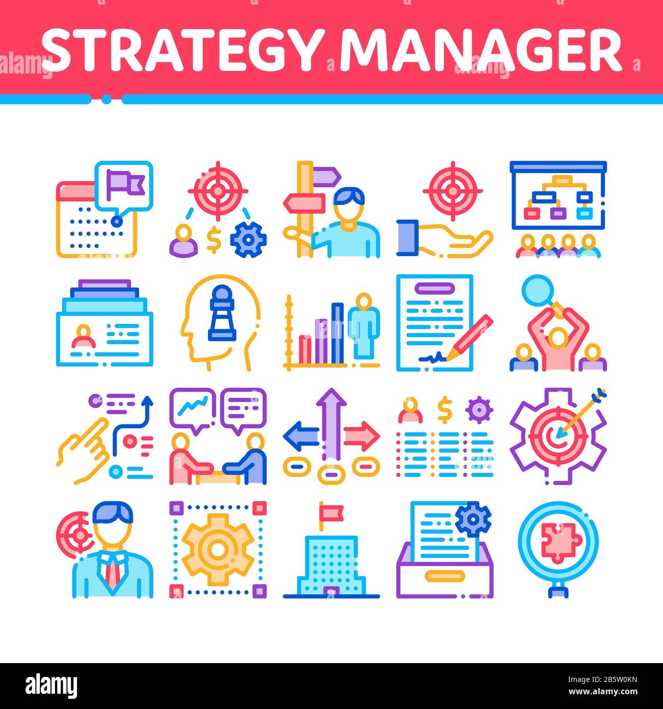 Strategy manager job collection Stock Vector Images - Alamy