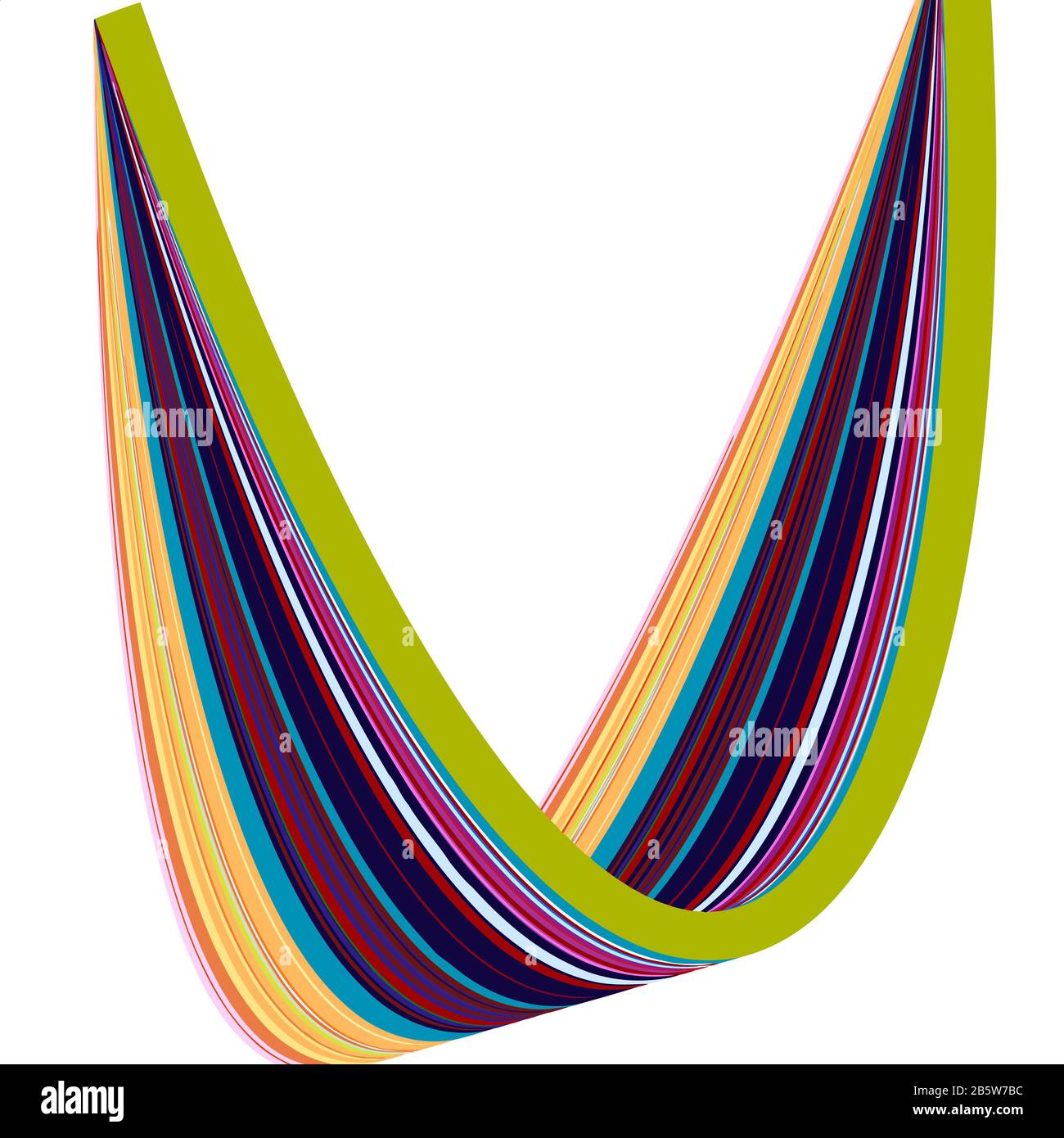 Abstract logo design object with colored wavy lines texture Stock ...