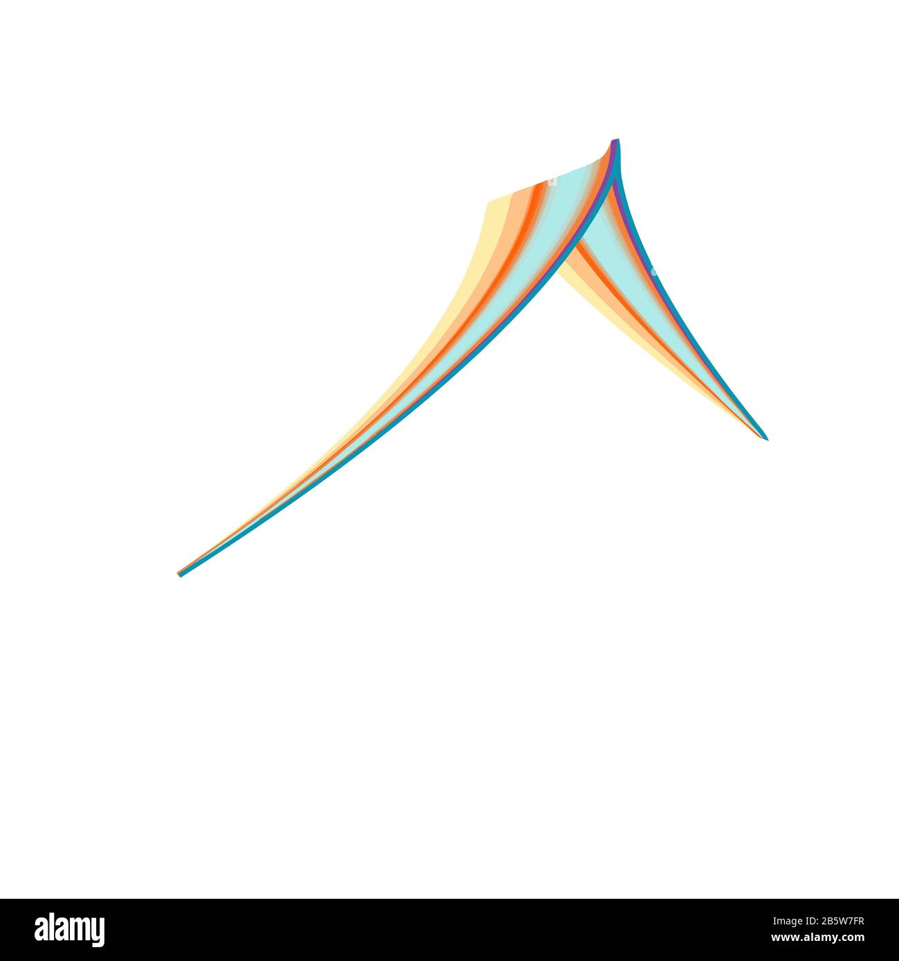 Abstract logo design object with colored wavy lines texture Stock ...