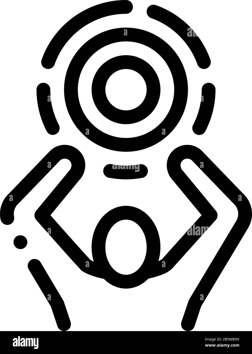 Human Hold Target Icon Vector Outline Illustration Stock Vector Image ...