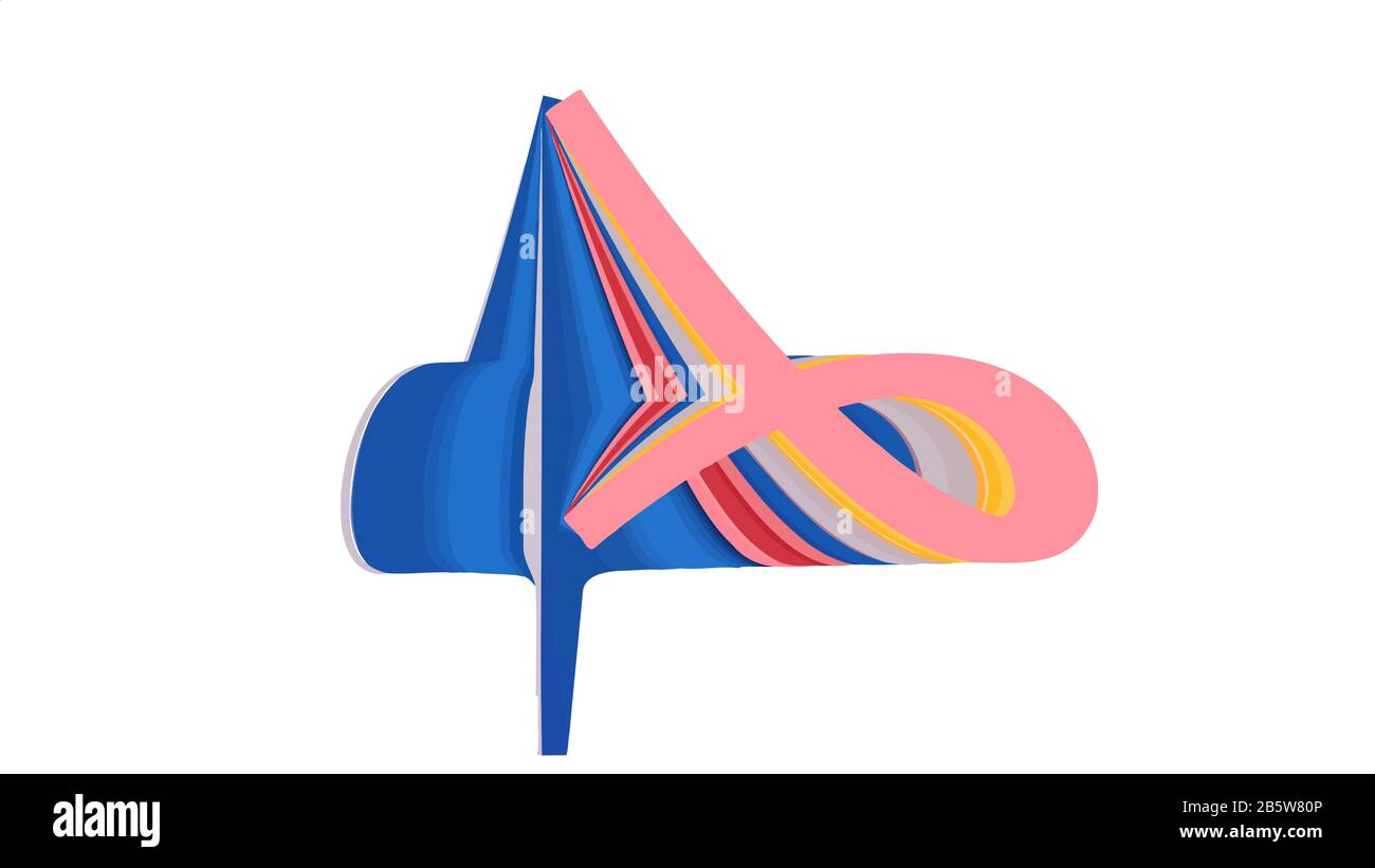 Abstract logo design object with colored wavy lines texture Stock ...