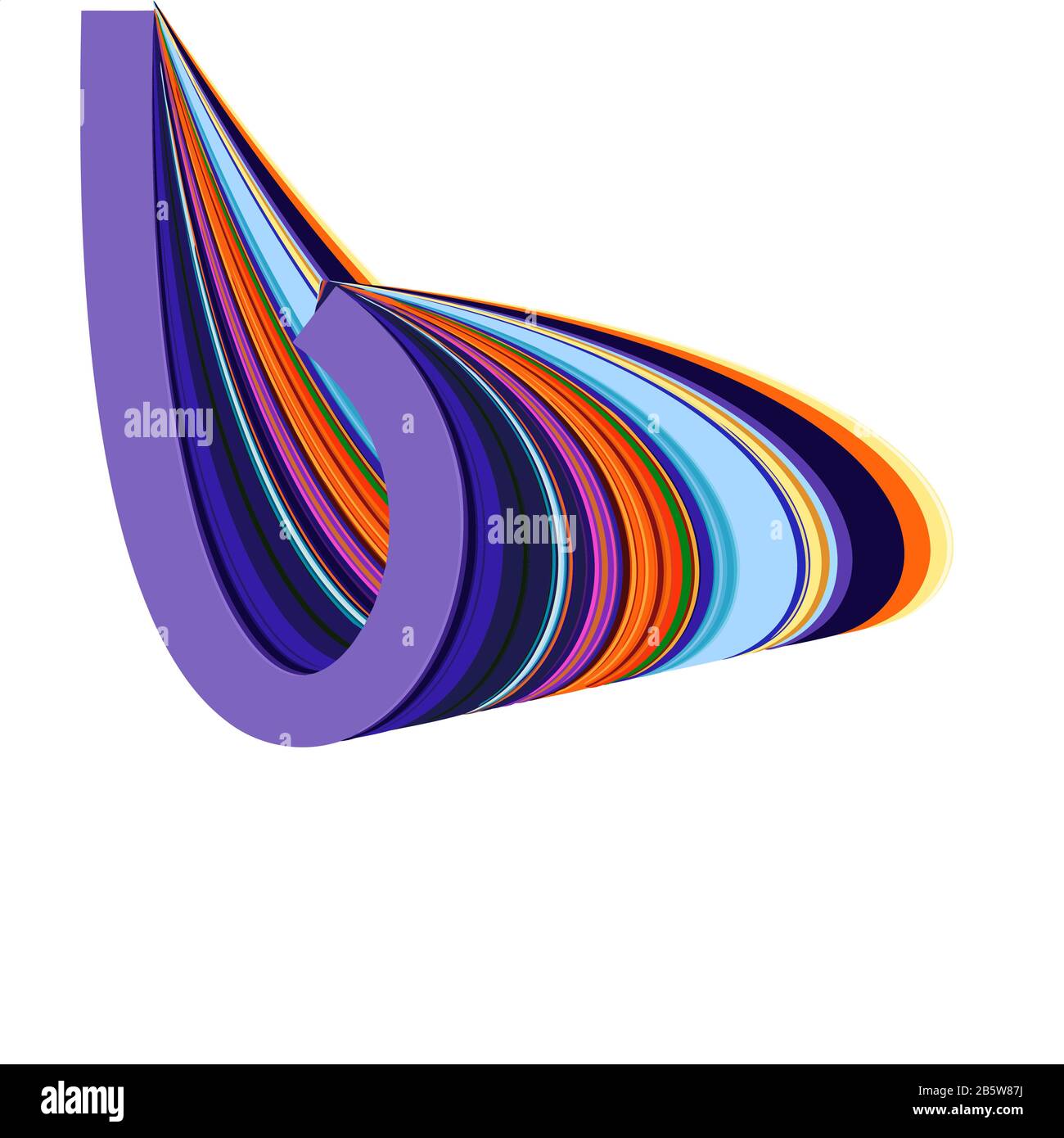 Abstract logo design object with colored wavy lines texture Stock ...