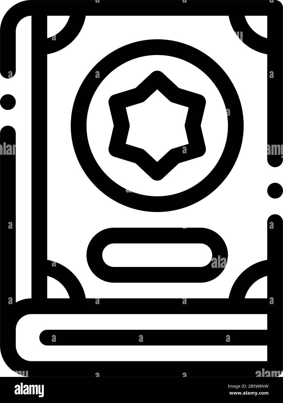 Wizard Book Icon Vector Outline Illustration Stock Vector Image & Art ...