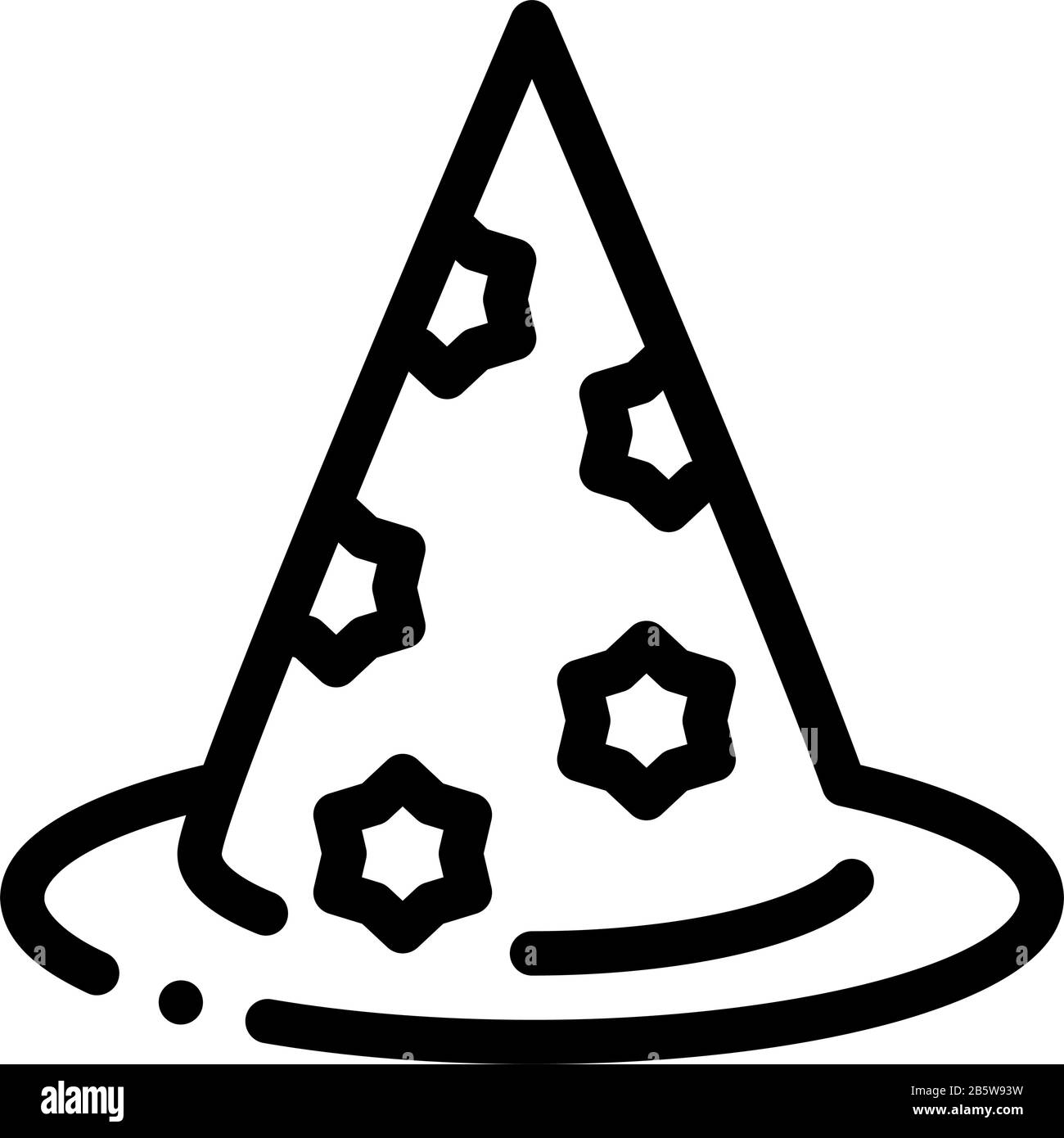 Magician Hat Icon Vector Outline Illustration Stock Vector Image & Art ...