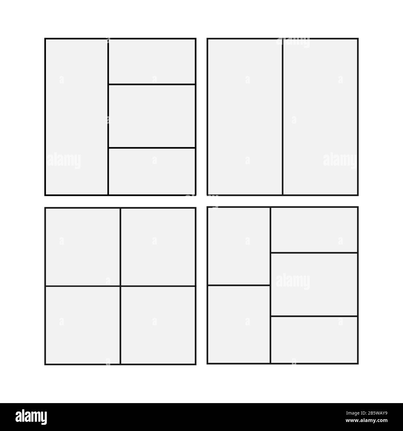 set of simple layouts for planning, printing, and presentation. Simple ...
