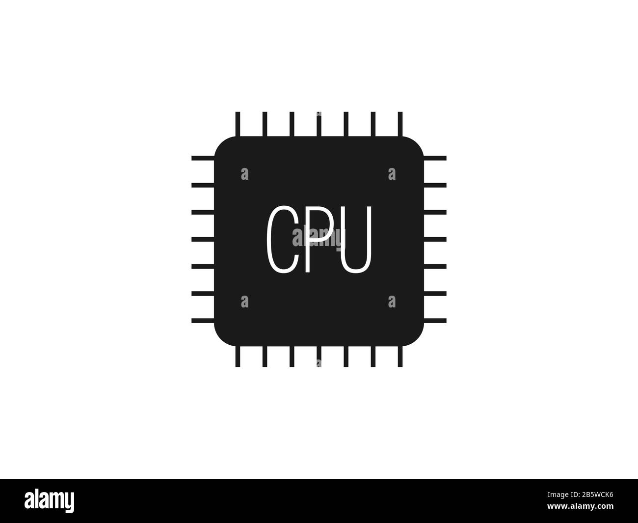 Cpu, processor icon. Vector illustration, flat design Stock Vector ...