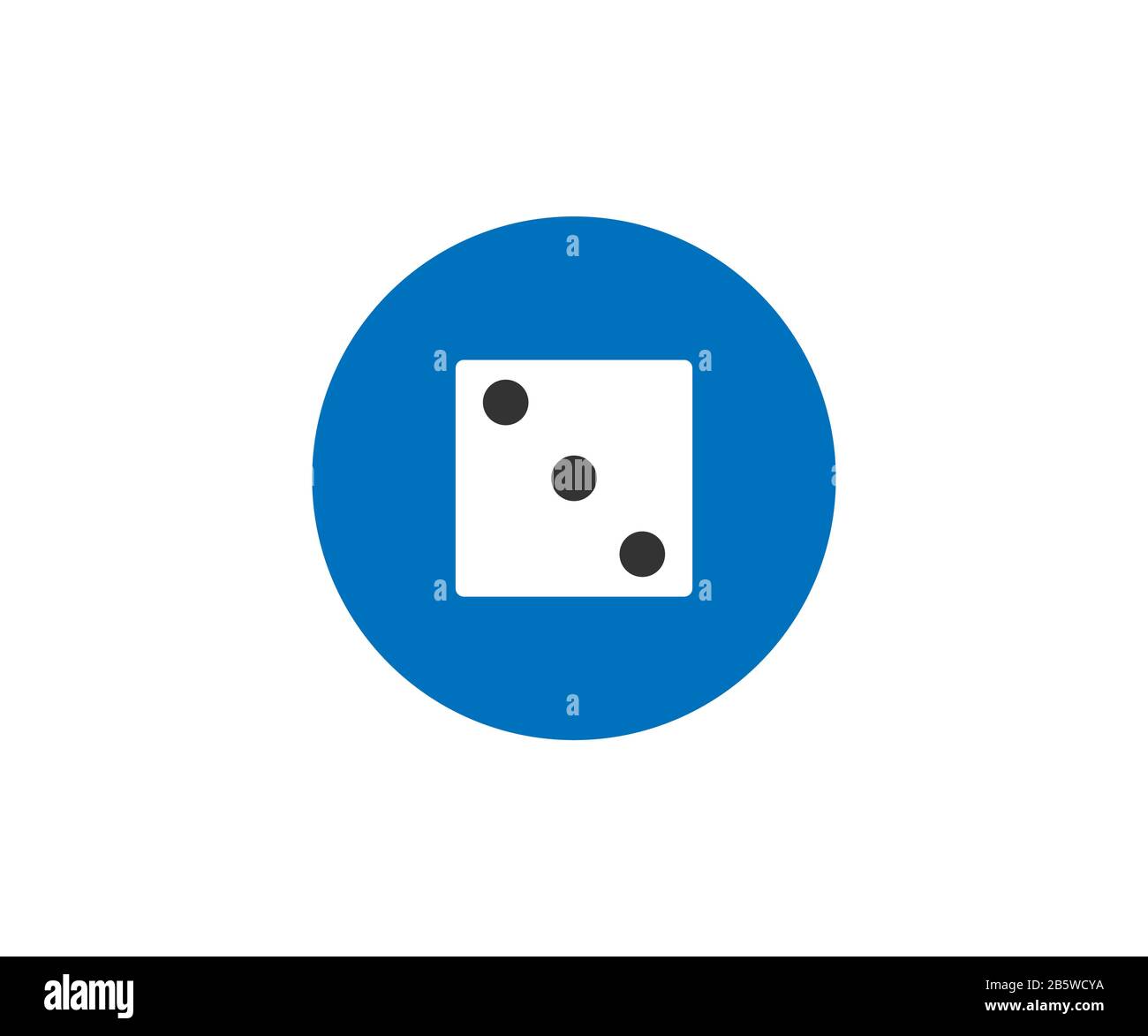 Dice, game icon. Vector illustration, flat design Stock Vector Image ...