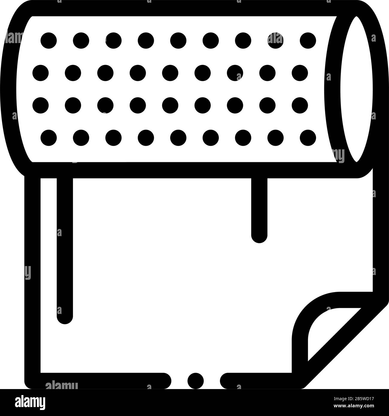 Paper Roll Icon Vector Outline Illustration Stock Vector Image & Art ...