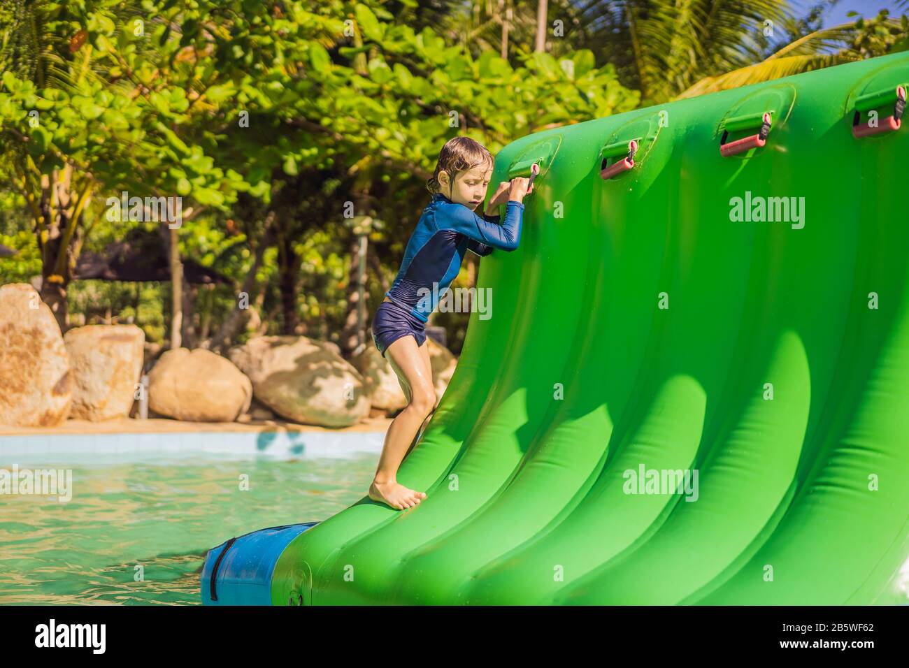 Inflatable waterpark hi-res stock photography and images - Alamy