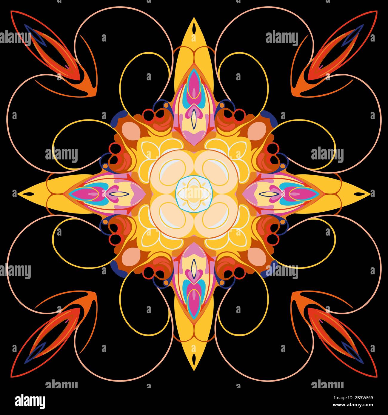 Medieval Abstract Color Woven Symmetrical Square Pattern Stock Vector Image And Art Alamy