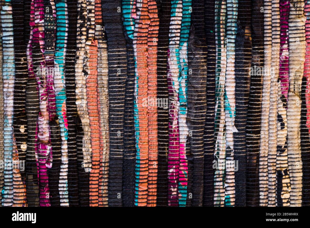 Structure of fabric. Bright colored strips on diagonal Stock Photo - Alamy