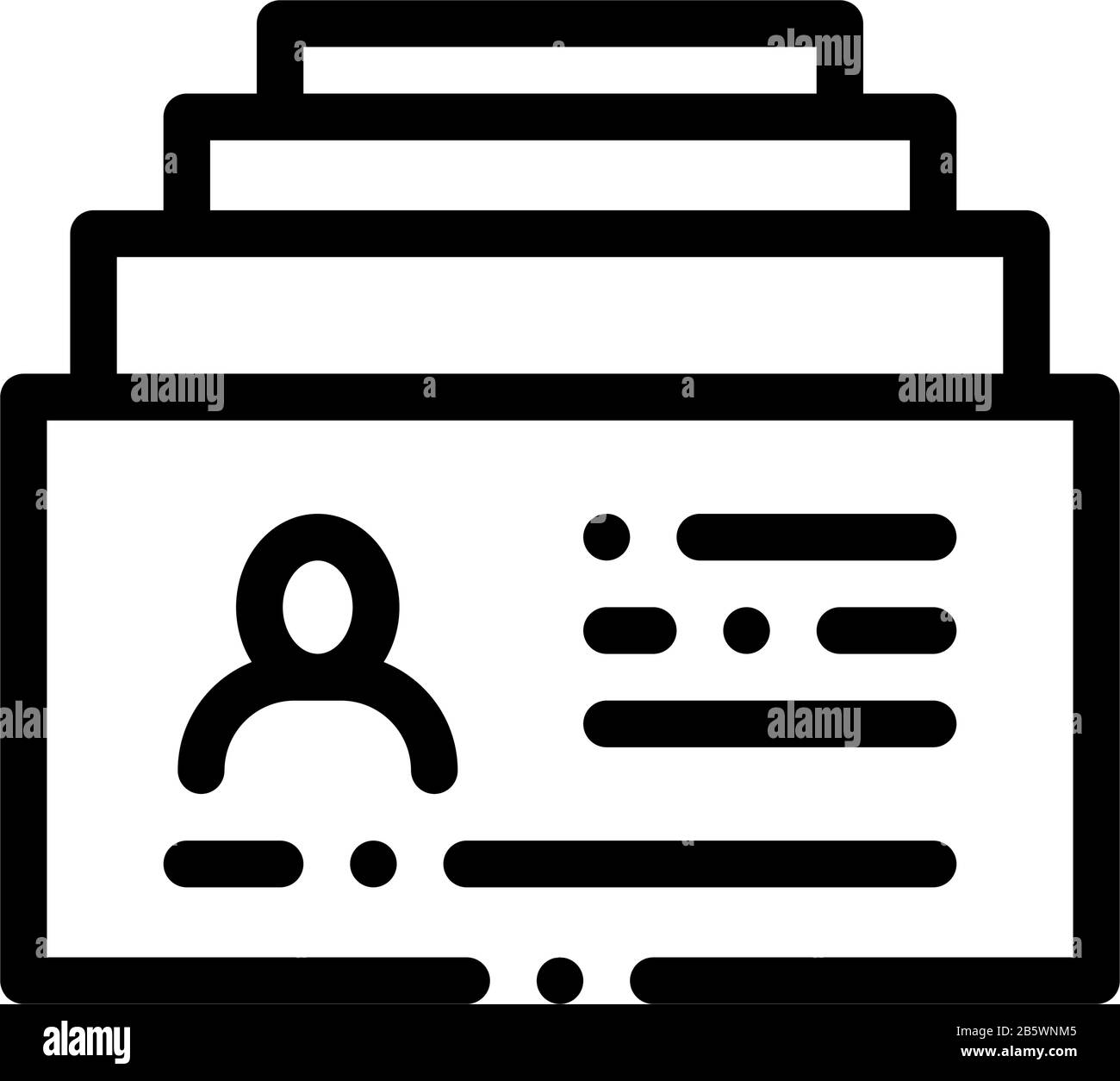 Customer Database Icon Vector Outline Illustration Stock Vector Image