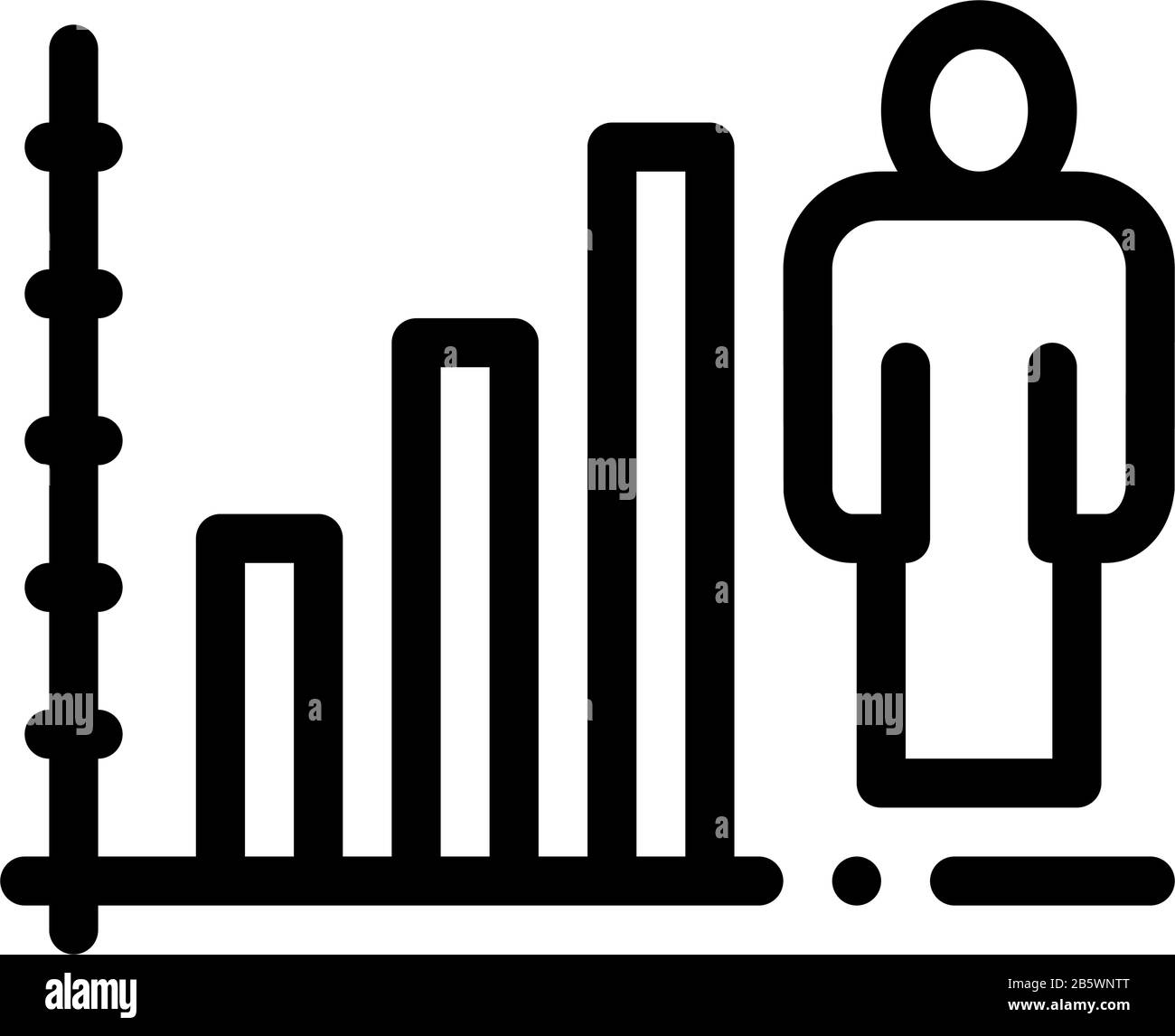 Man Rising Rates Icon Vector Outline Illustration Stock Vector Image ...