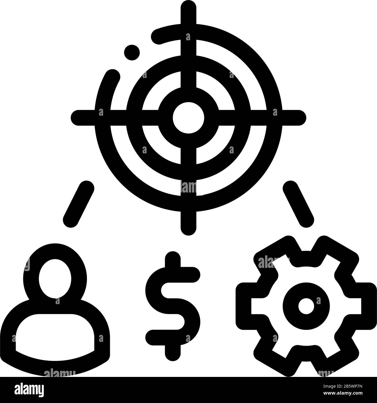 Man target icon linear Cut Out Stock Images & Pictures - Alamy