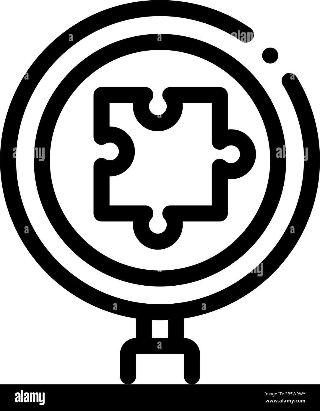 Puzzle Research Icon Vector Outline Illustration Stock Vector Image ...