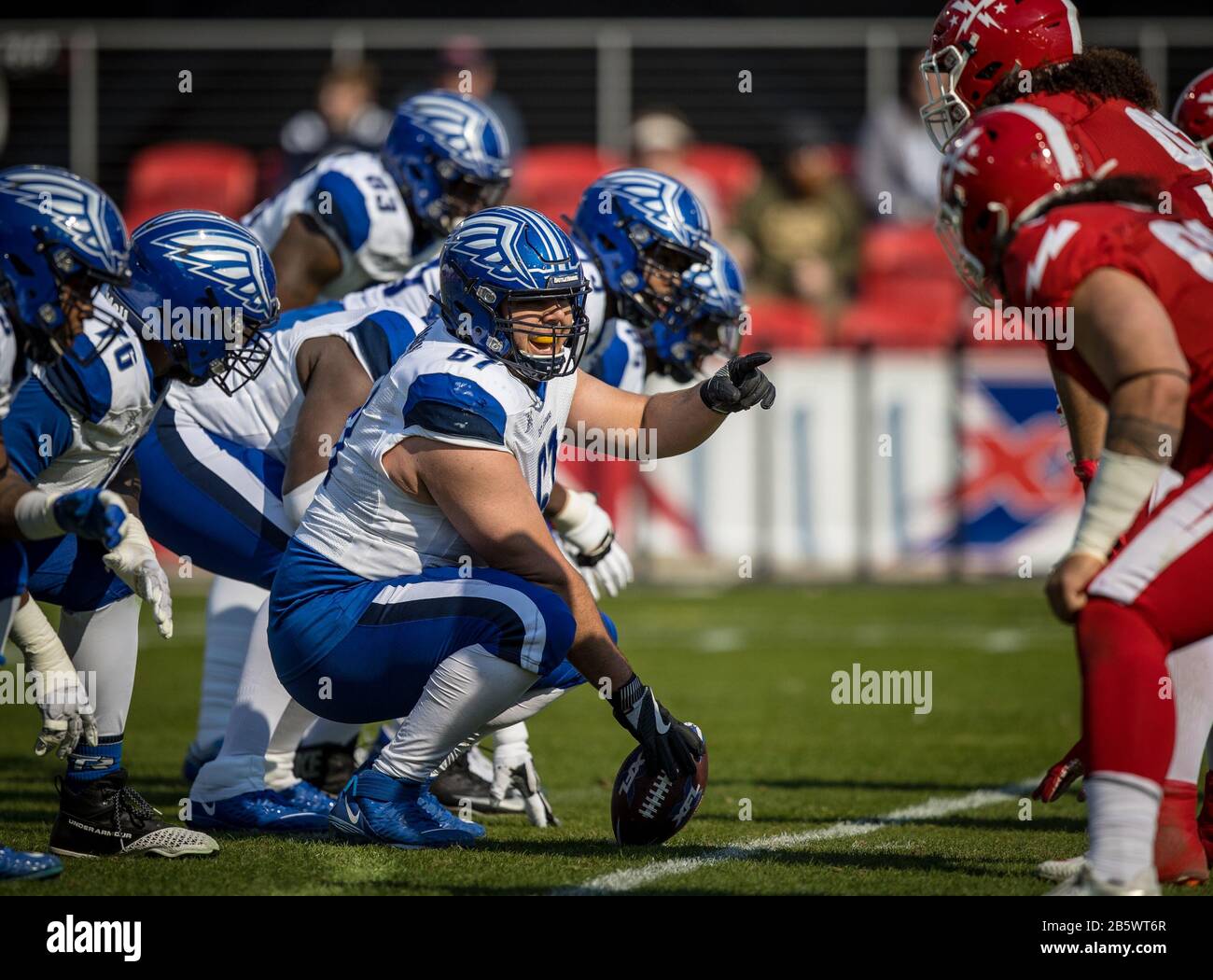 March 8, 2020: St. Louis Battlehawks offensive guard Brian Folkerts (67 ...