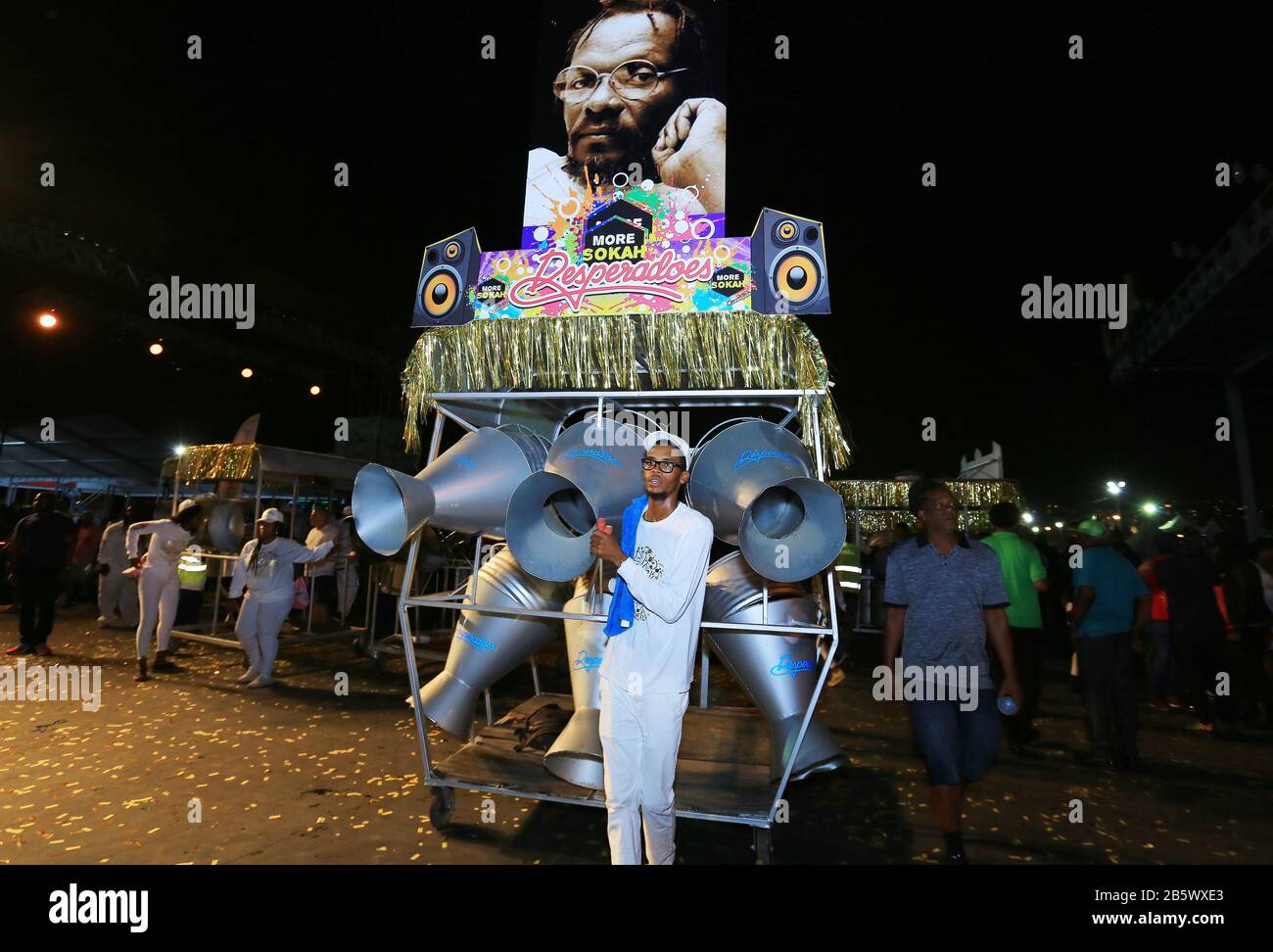 PORT OF SPAIN, TRINIDAD - FEB 22: WITCO Desperadoes Steel Orchestra ...