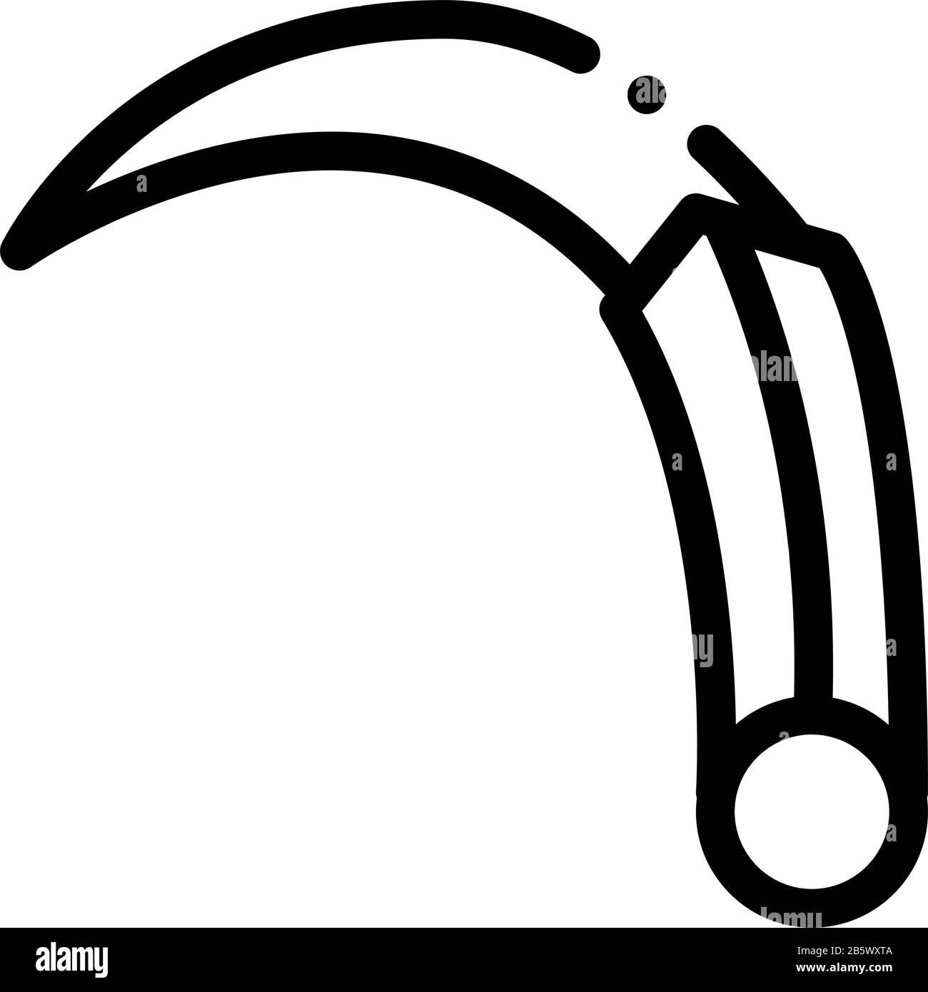 Curved Knife Icon Vector Outline Illustration Stock Vector Image & Art ...