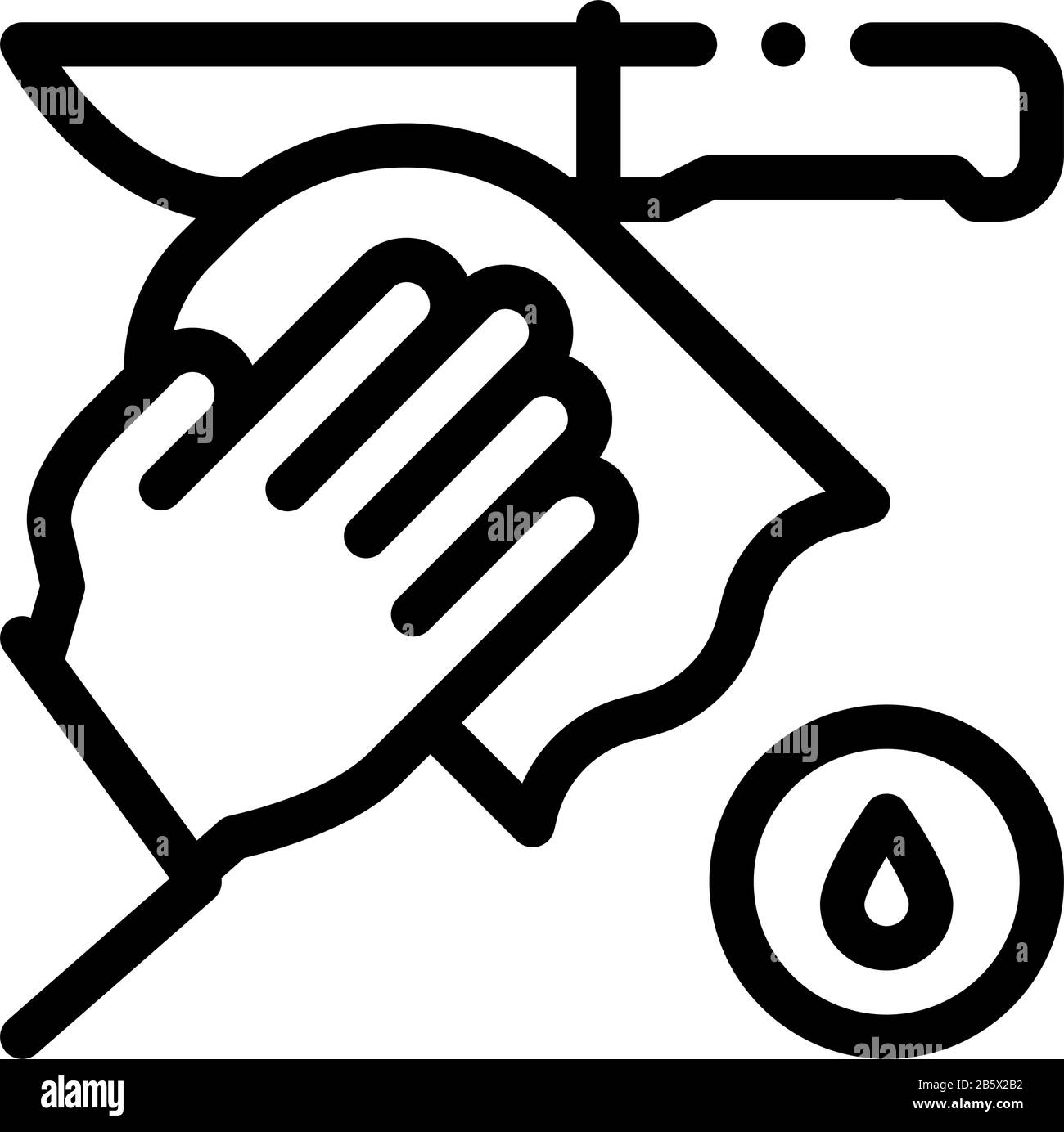 Knife Cleaning Icon Vector Outline Illustration Stock Vector Image ...