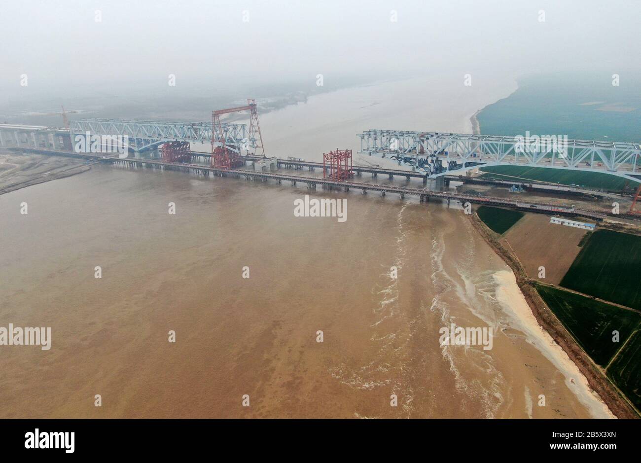 Zhengzhou. 8th Mar, 2020. Aerial photo taken on March 8, 2020 shows the ...