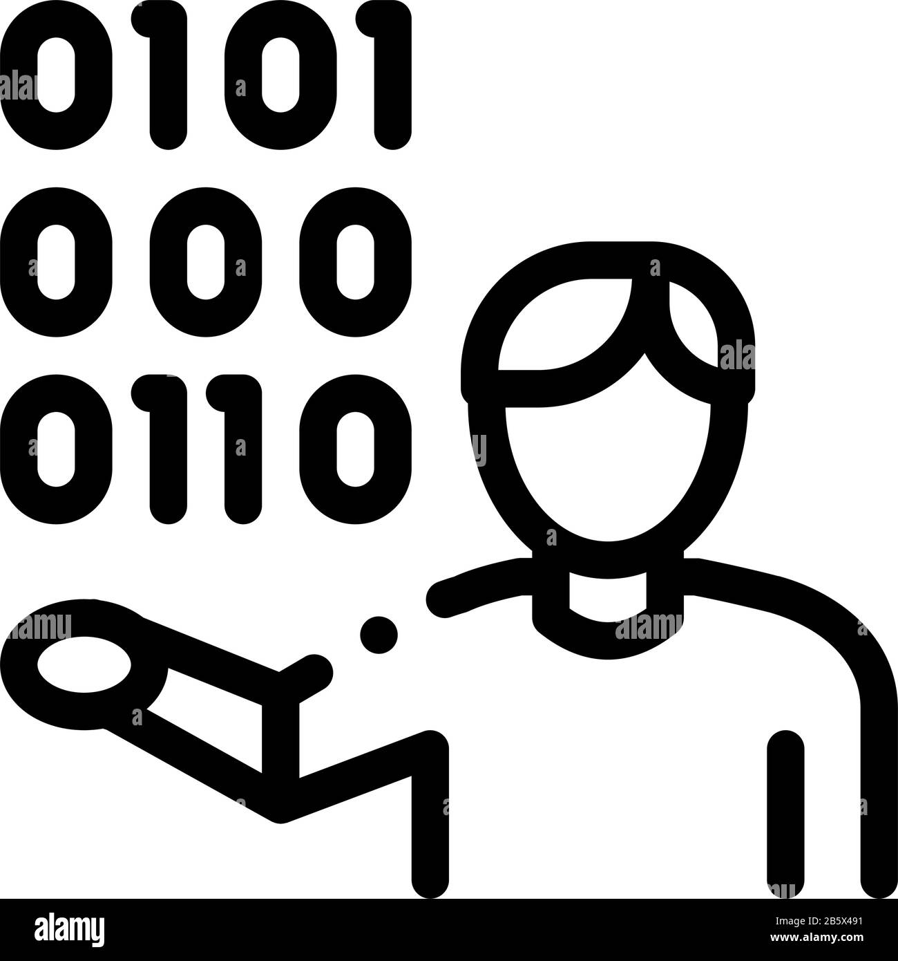 Human Binary Code Icon Vector Outline Illustration Stock Vector Image ... Human Binary Code Icon Vector Outline Illustration Stock Vector Image ...