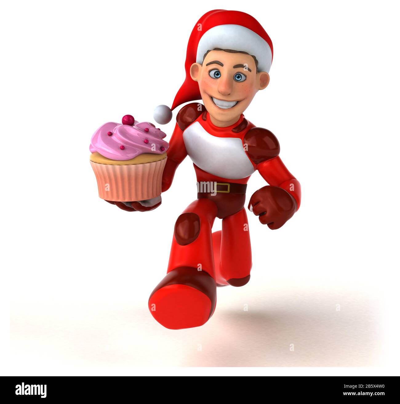 Fun Super Santa Claus - 3D Illustration Stock Photo - Alamy