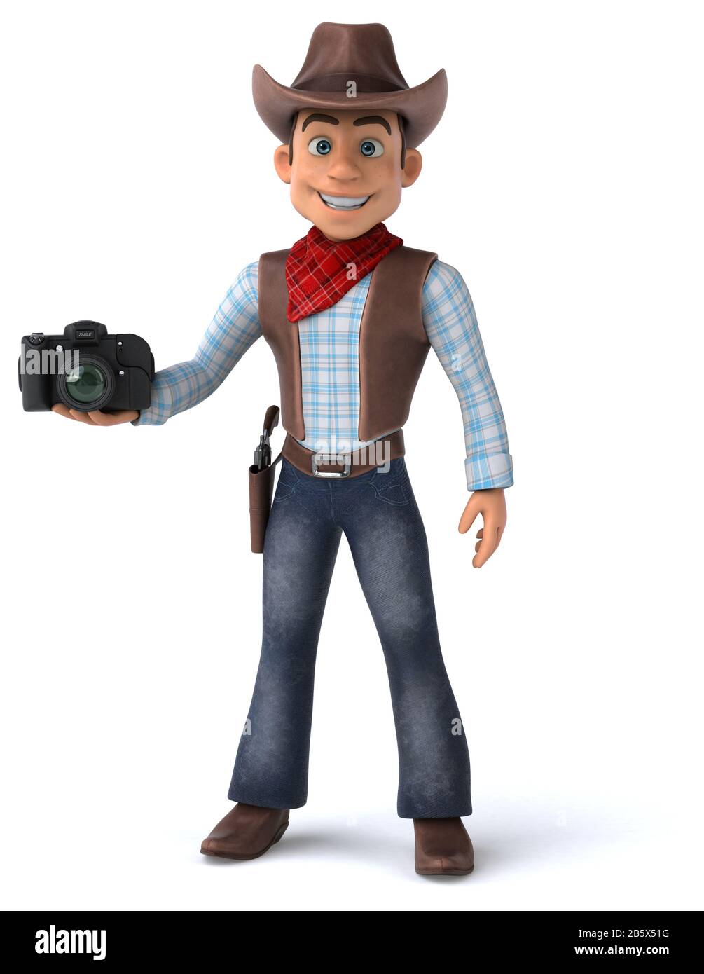 Fun Cowboy - 3D Illustration Stock Photo - Alamy