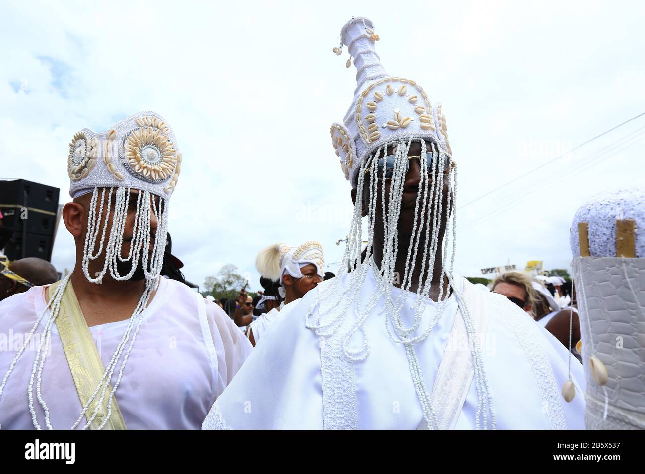 PORT OF SPAIN, TRINIDAD - FEB 24: Members of the Lost Tribe mas band ...