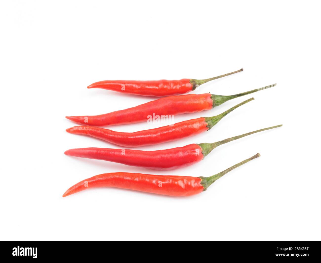Red chili pods isolated on white background. Indian cuisine, ayurveda ...