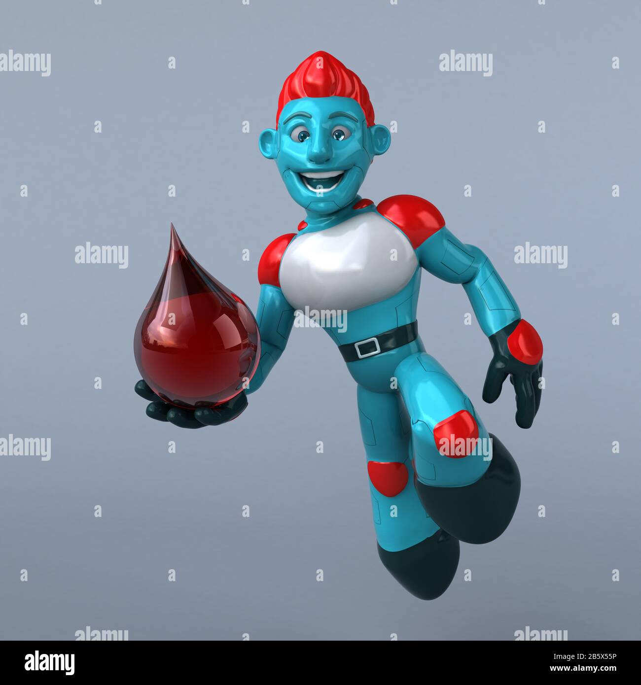 Red Robot - 3D Illustration Stock Photo - Alamy