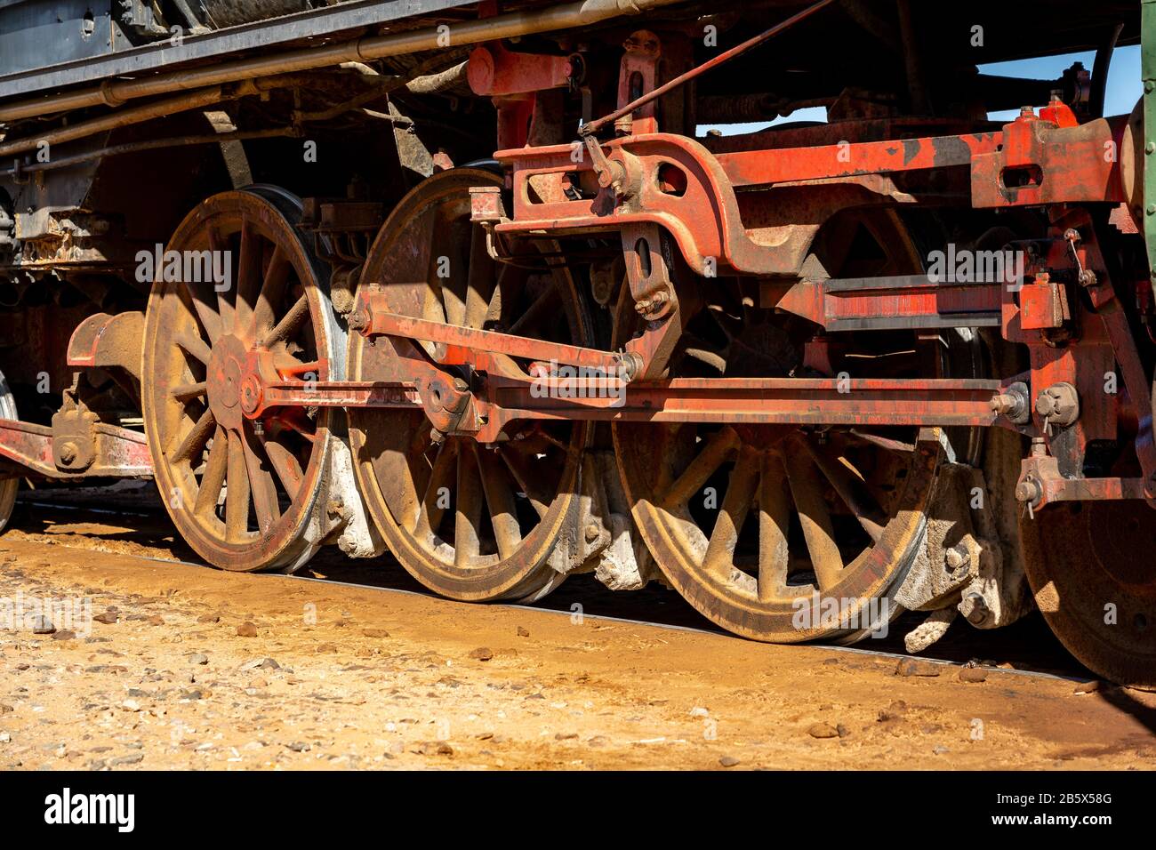 Closeup of the old locomotive wheels Stock Photo - Alamy