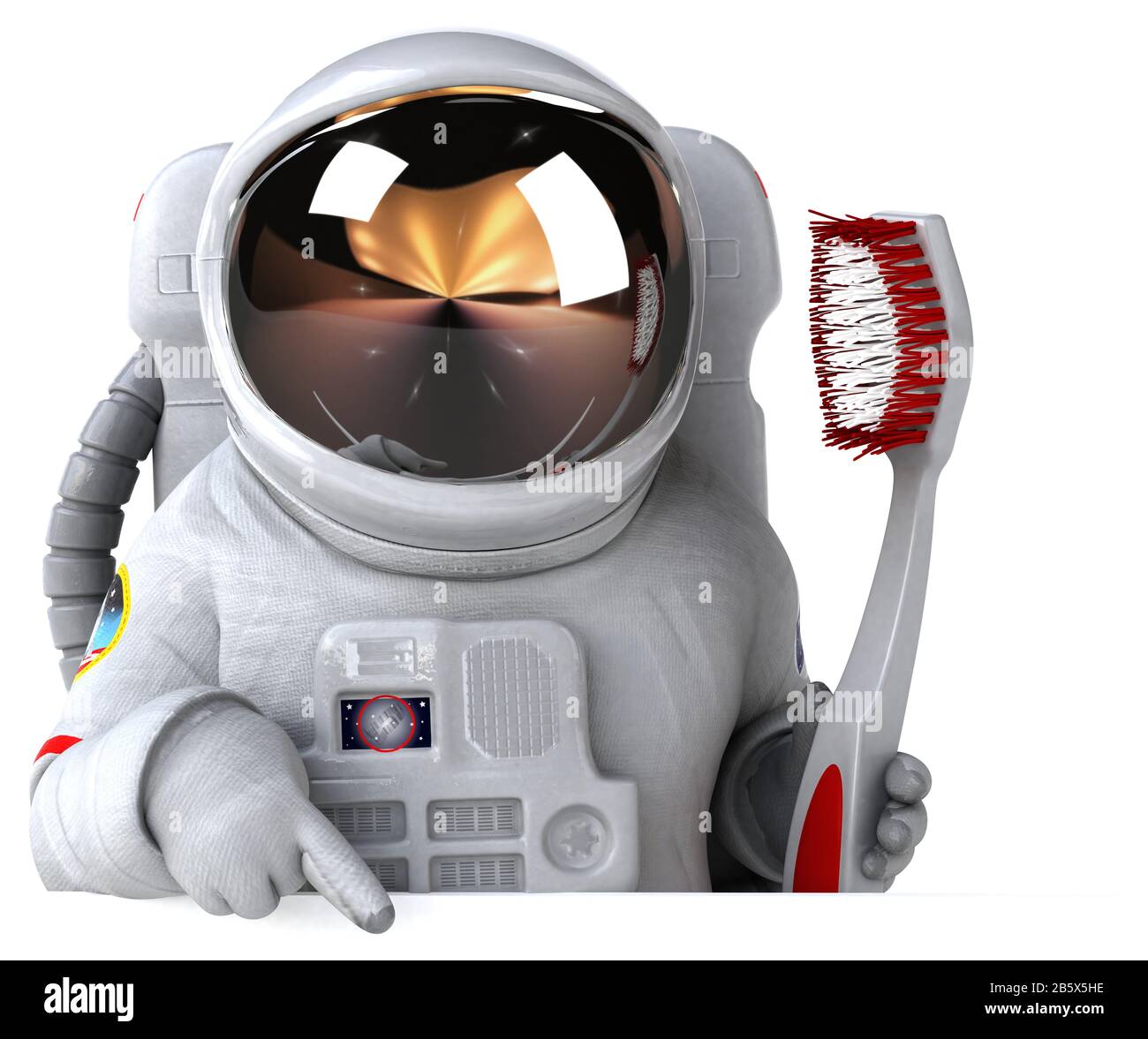 Fun astronaut - 3D Illustration Stock Photo - Alamy