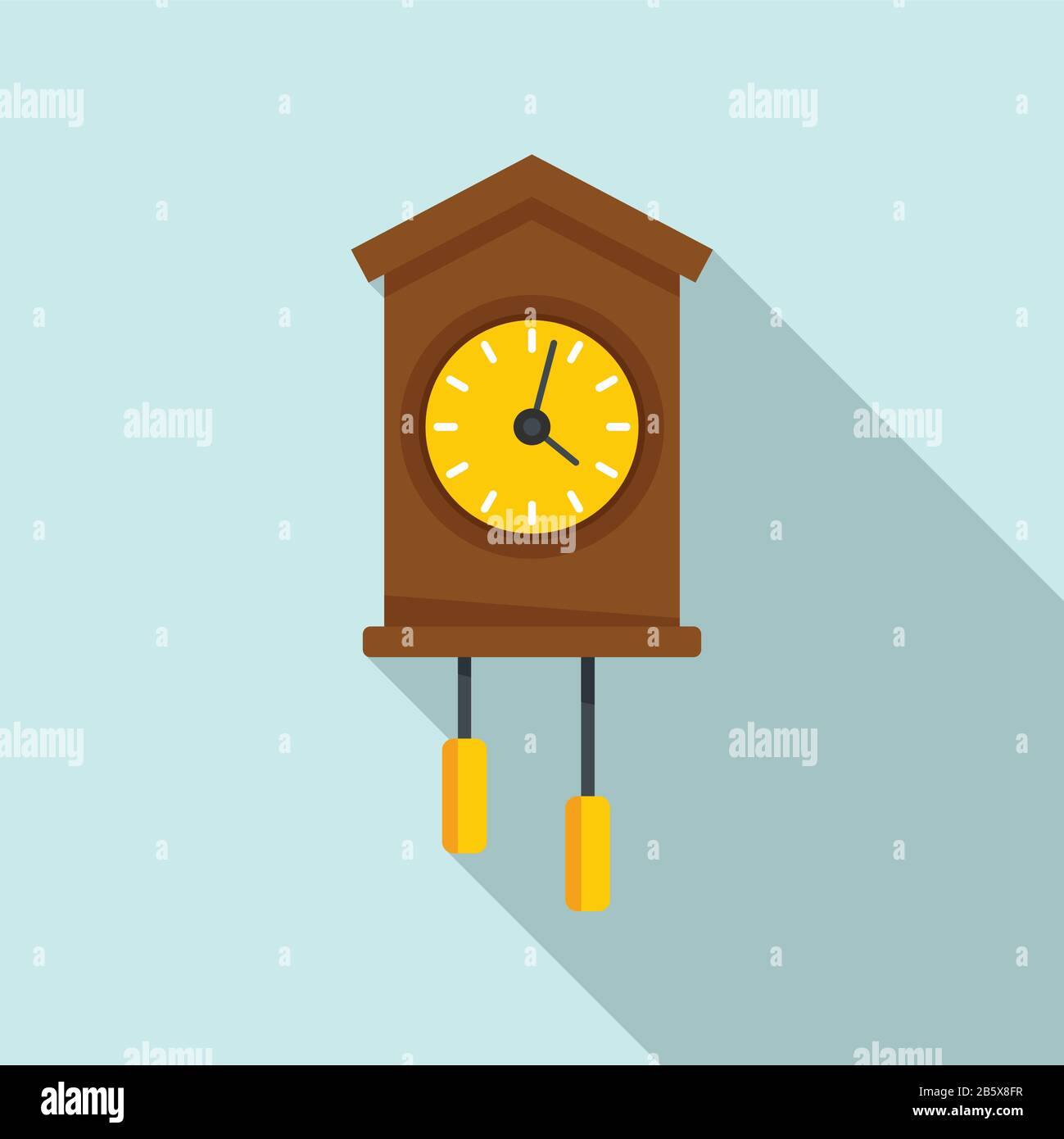 Swiss wall clock icon. Flat illustration of swiss wall clock vector ...