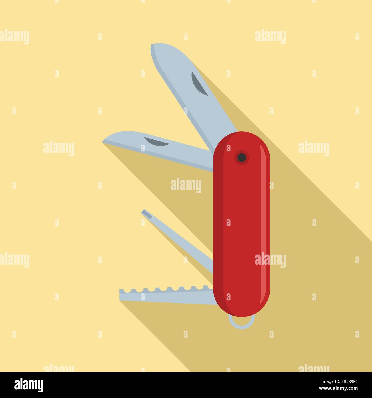 Swiss knife icon. Flat illustration of swiss knife vector icon for web ...