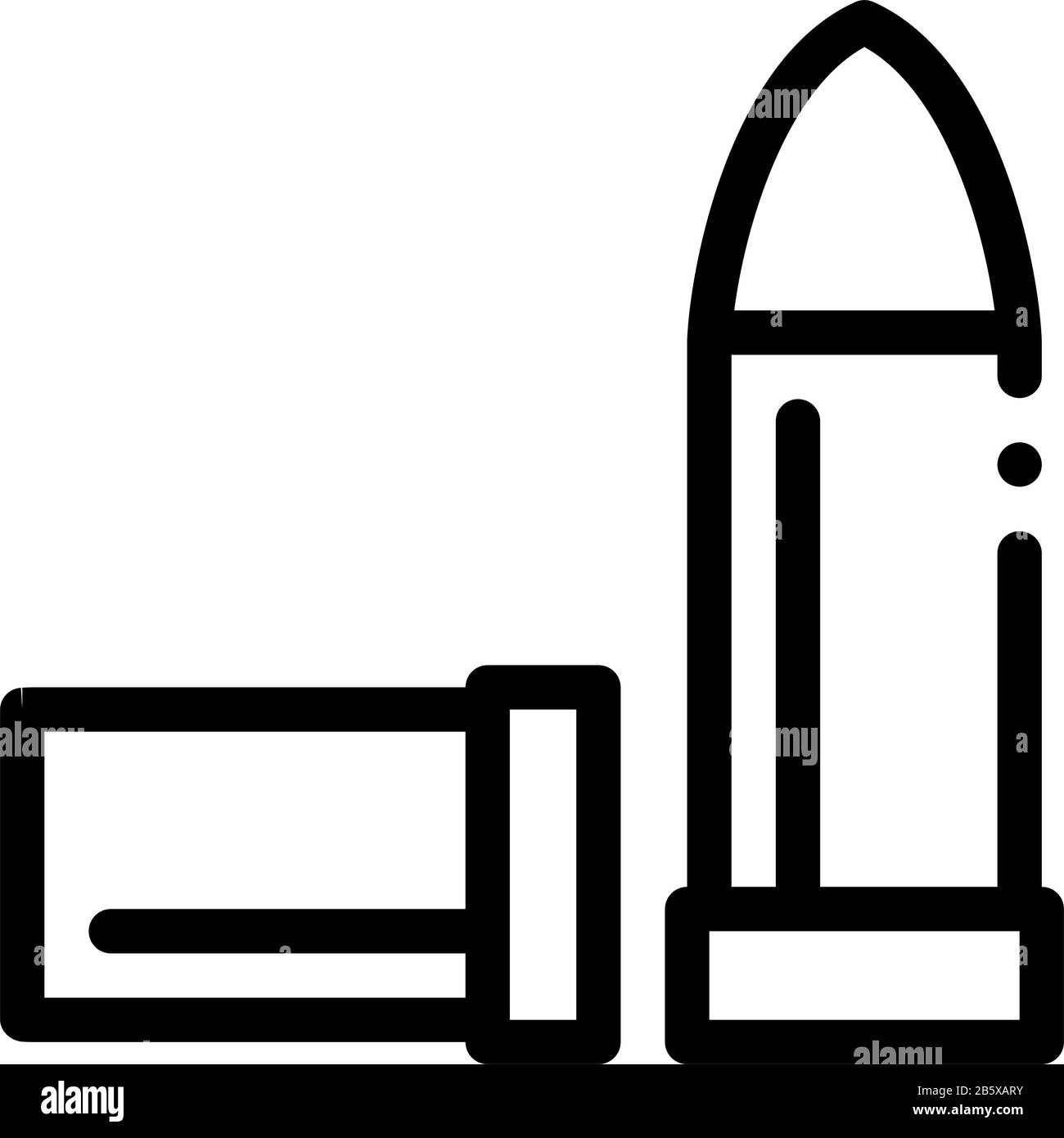 Hunting Bullet Icon Vector Outline Illustration Stock Vector Image ...