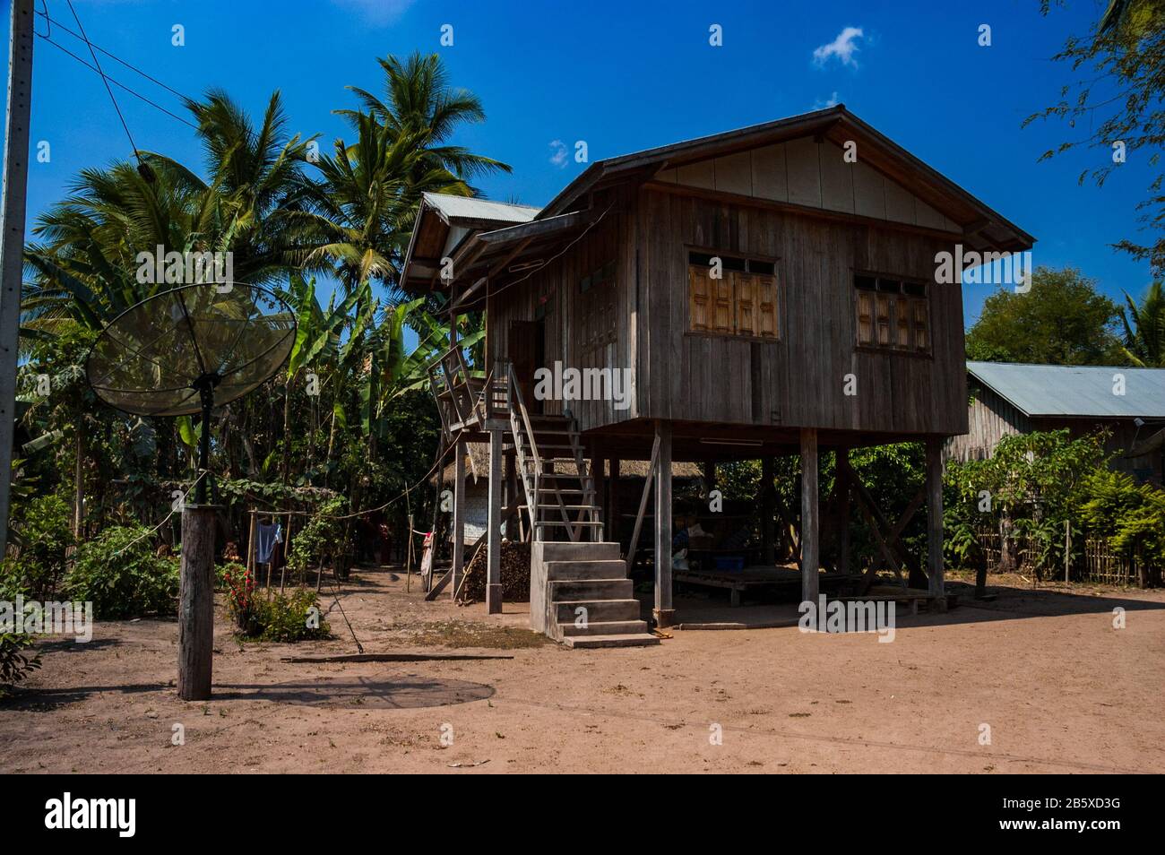 Traditional lao village house hi-res stock photography and images - Alamy